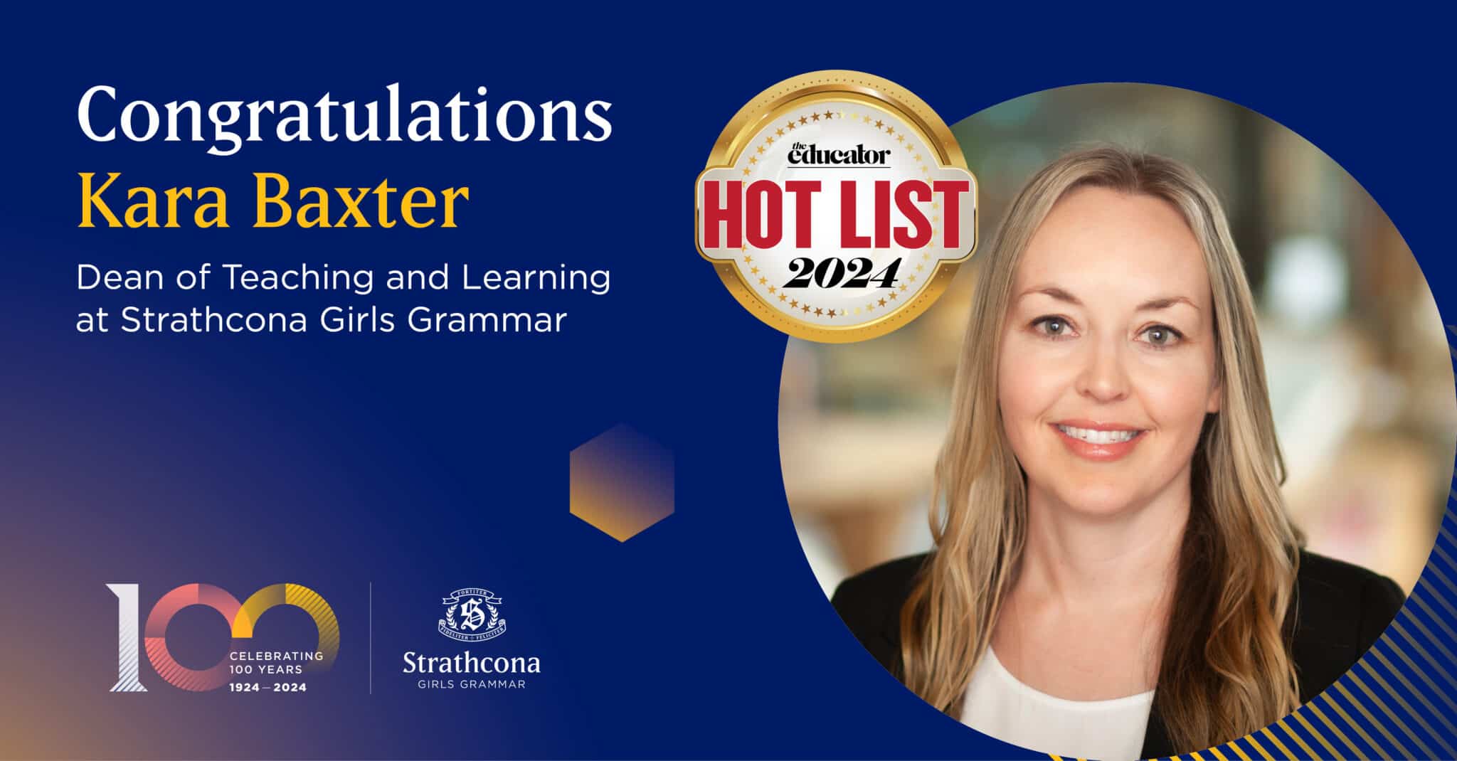 Kara Baxter: The Educator 2024 Hot List Winner | Strathcona Girls Grammar